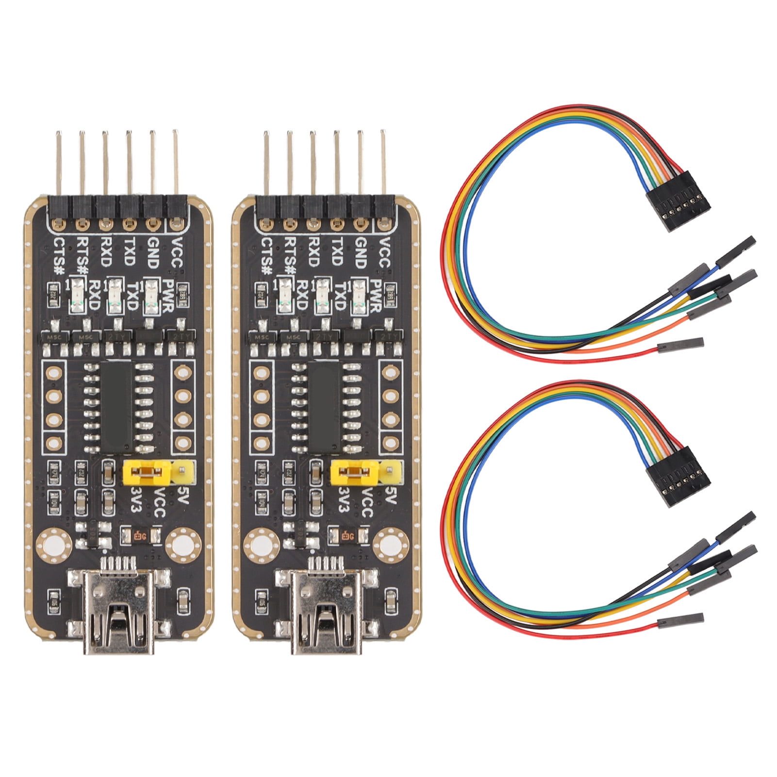 2pcs USB to UART Ttl Adapter For CH343G Chip Double Sided Black ...