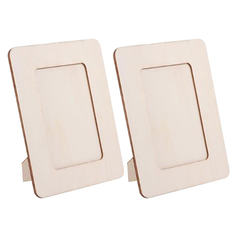 2pcs DIY Wood Picture Frames for Crafts Unfinished Wooden Frames with ...