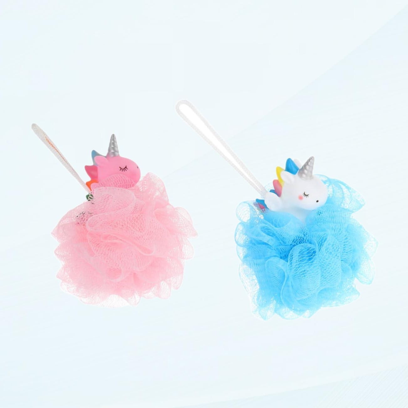 2pcs Unicorn Bath Ball Mesh Bath Pouf Loofah Scrub Mesh Balls Shower ...