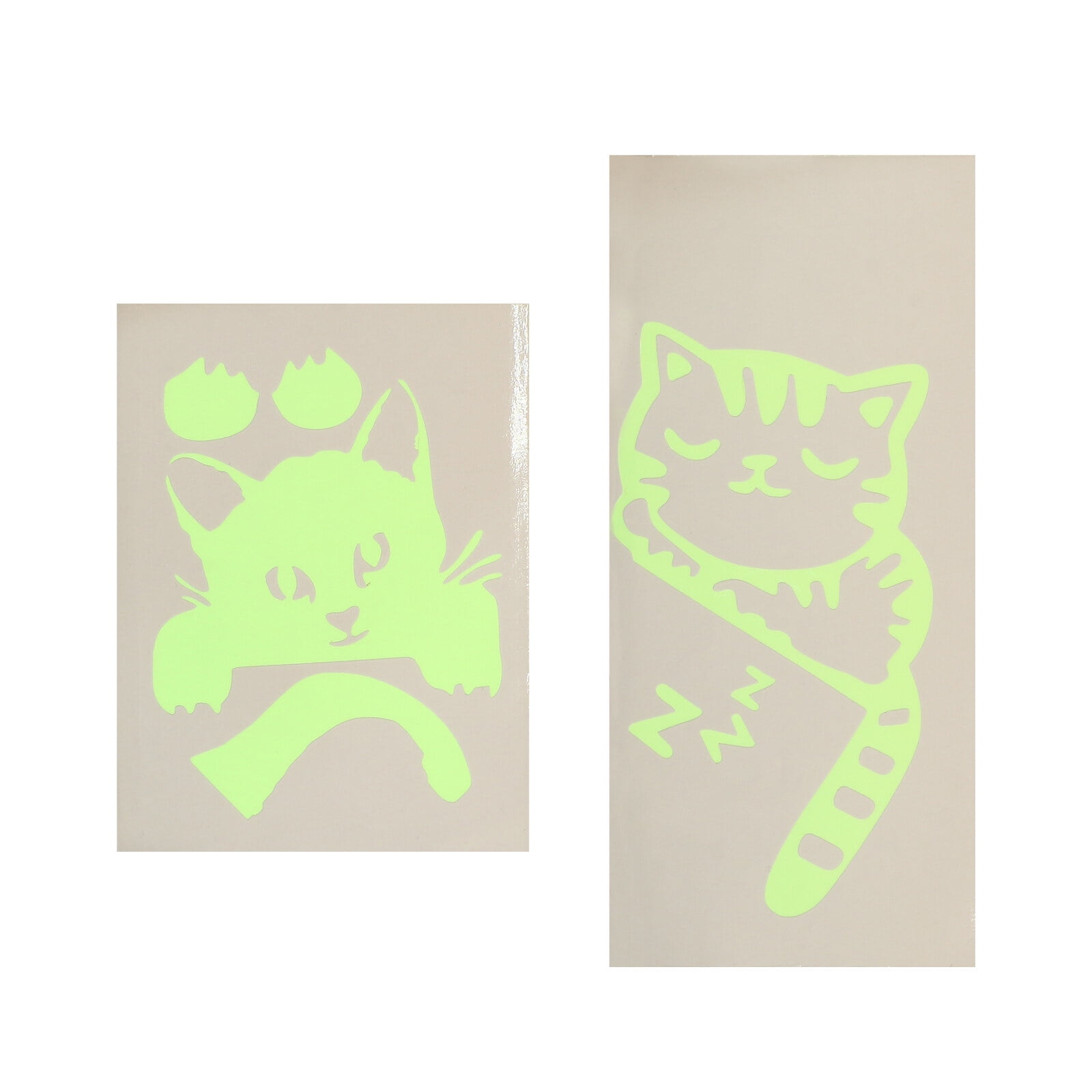 2pcs Unique Wall Stickers Luminous Cartoon Cat Switch Stickers Wall ...