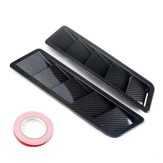 2pcs Universal Carbon Fiber Style Hood Vents For For Mustang Air Flow ...