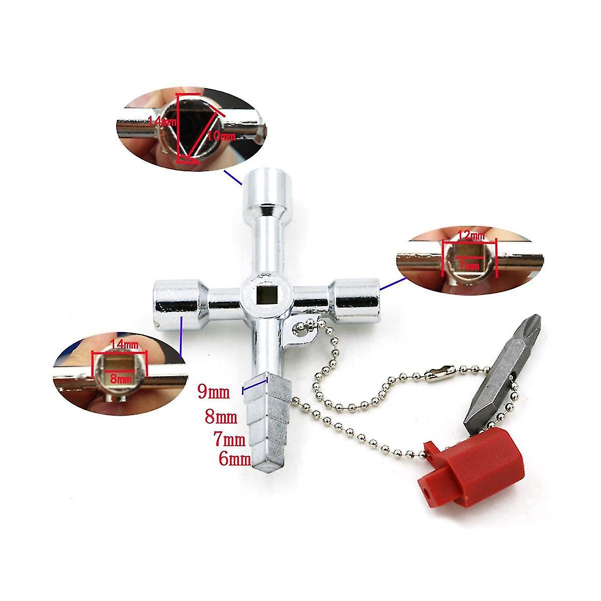 2pcs Universal Key Switch 4 In 1 Control Cabinet Key,square Triangular ...