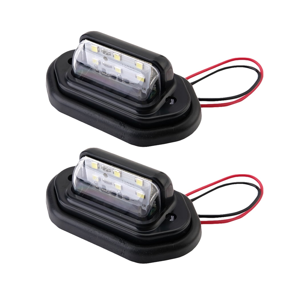 2pcs Universal Led Car License Plate Lights Side Marking Lights Rear ...