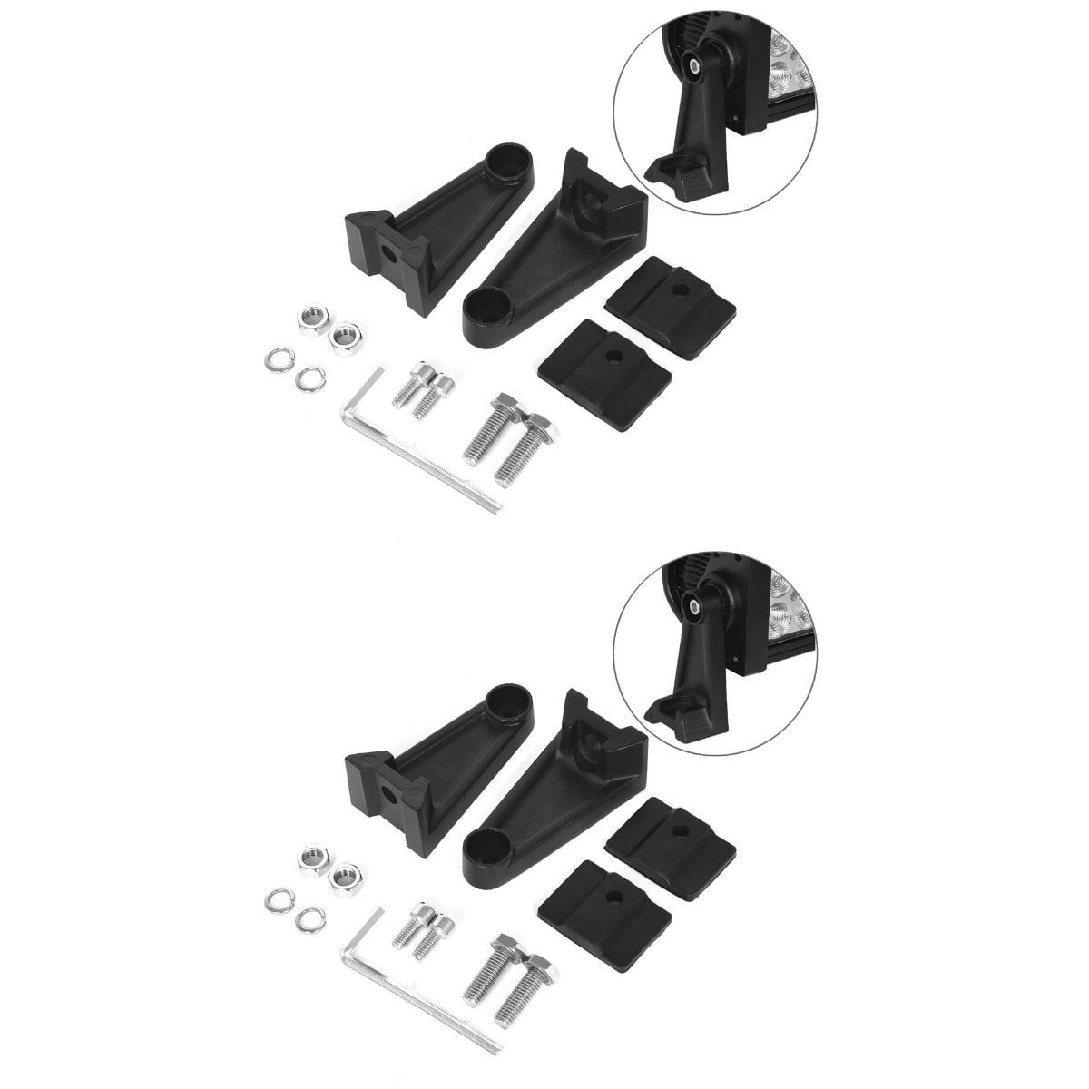 2pcs Universal Work LED Light Bar Bracket Bar Side Mounting Bracket ...