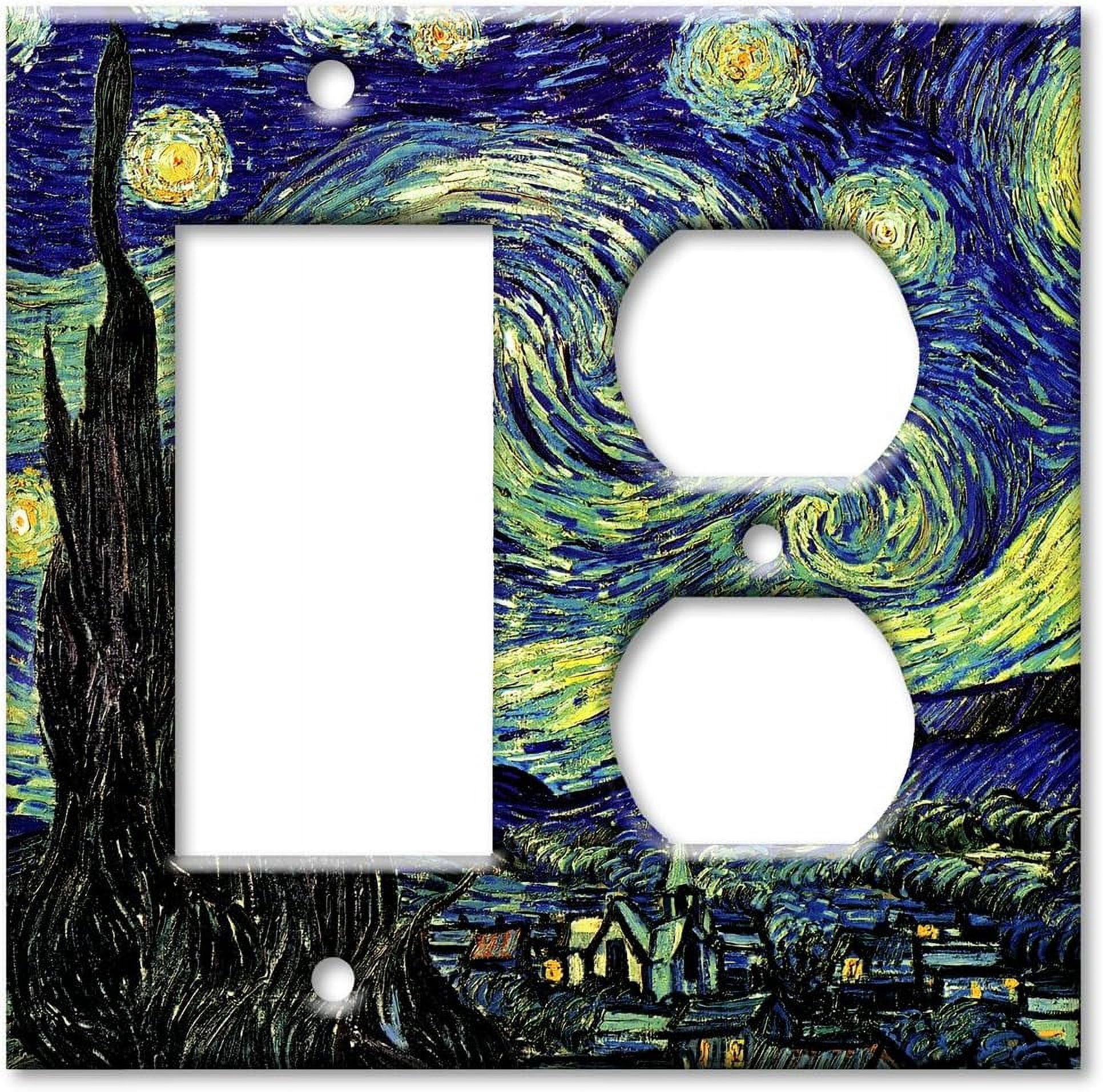 2pcs Van Gogh: Starry Night Metal Decorative Metal Wall Plate Double ...
