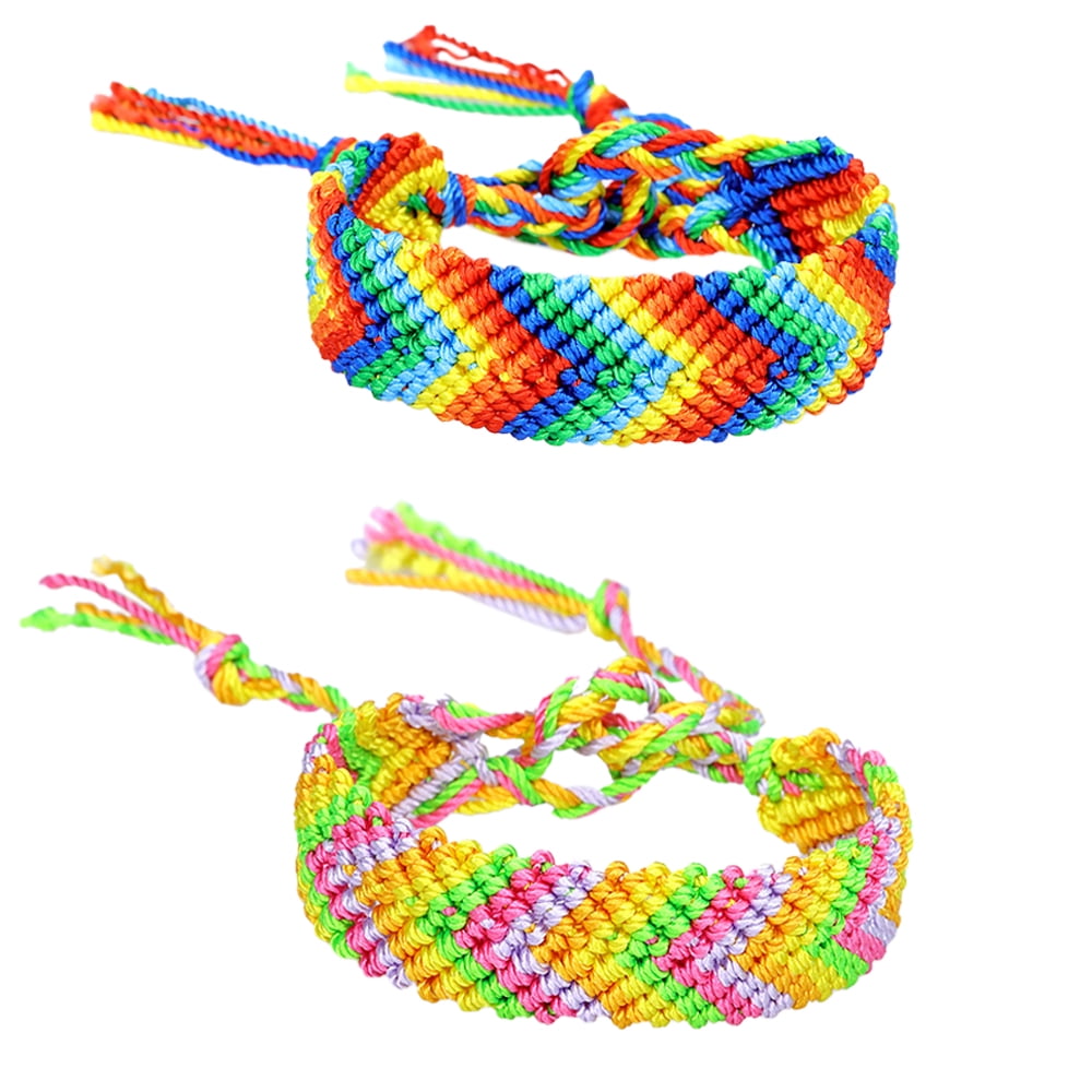 2pcs Various color Pride Braided Bracelet Rainbow Pride Parade ...