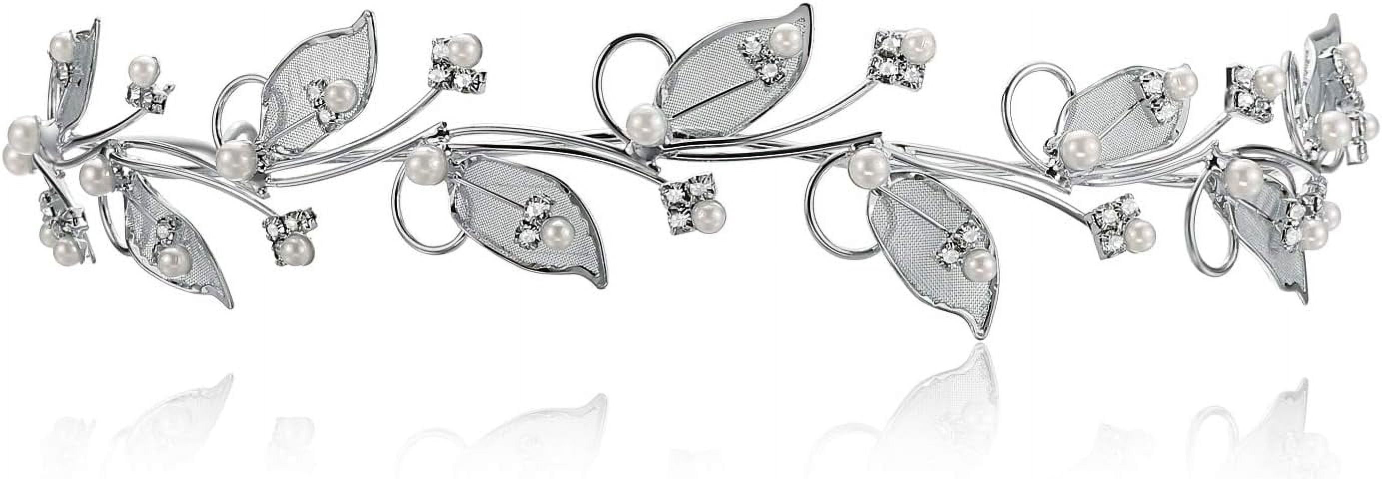 2pcs Vine Leaf Design Wreath Wedding Tiara Crown - Walmart.com