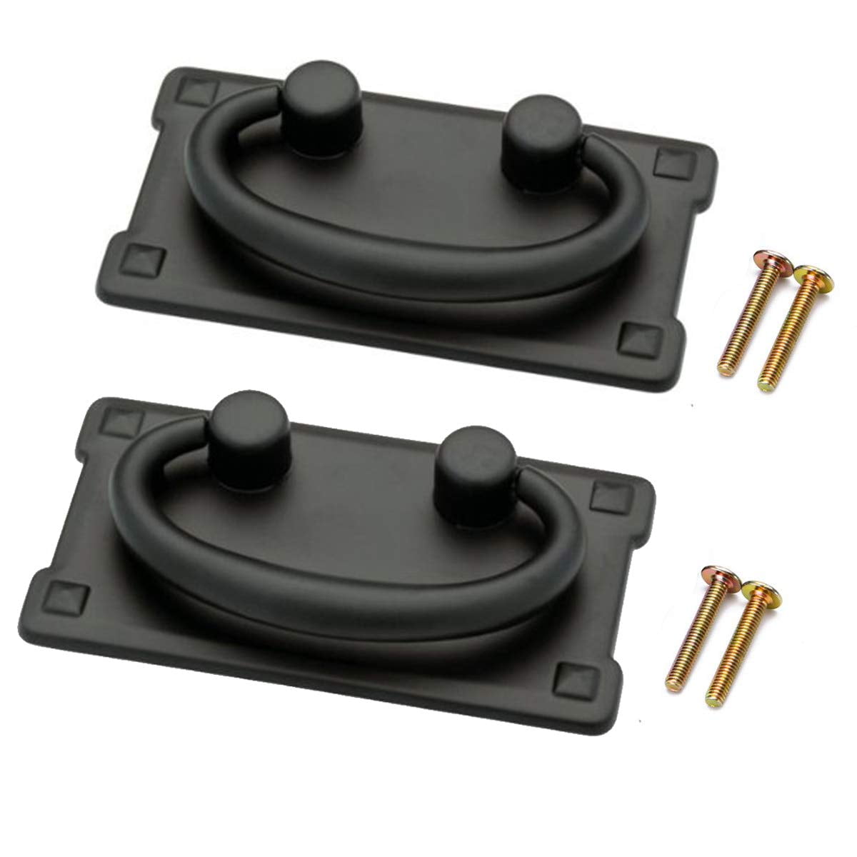 2pcs Vintage Antique Bronze Drawer Ring Pull Handles Knobs Hardware for ...