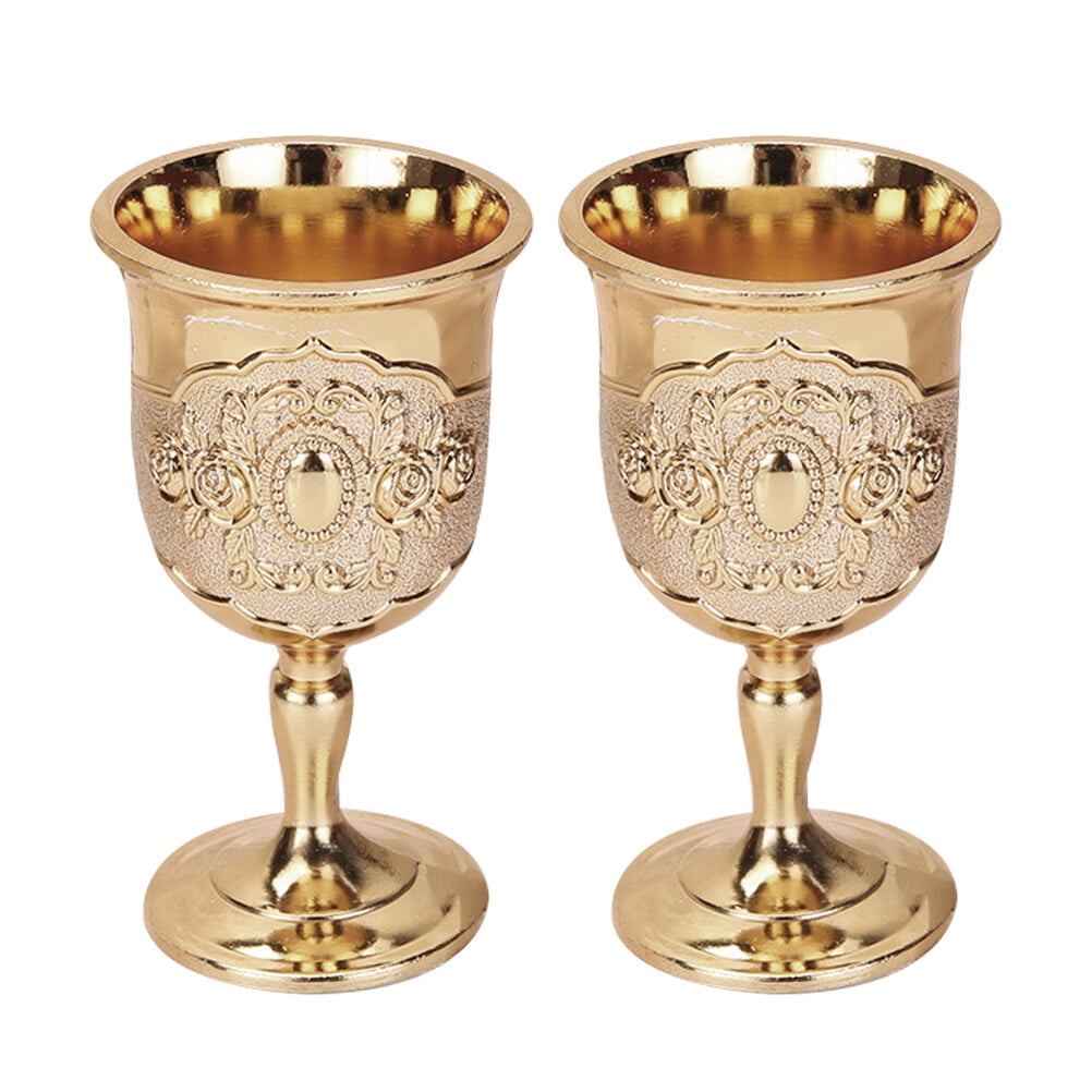 2pcs Vintage Chalice Goblets King Wine Cup Holy Water Medieval Shot ...