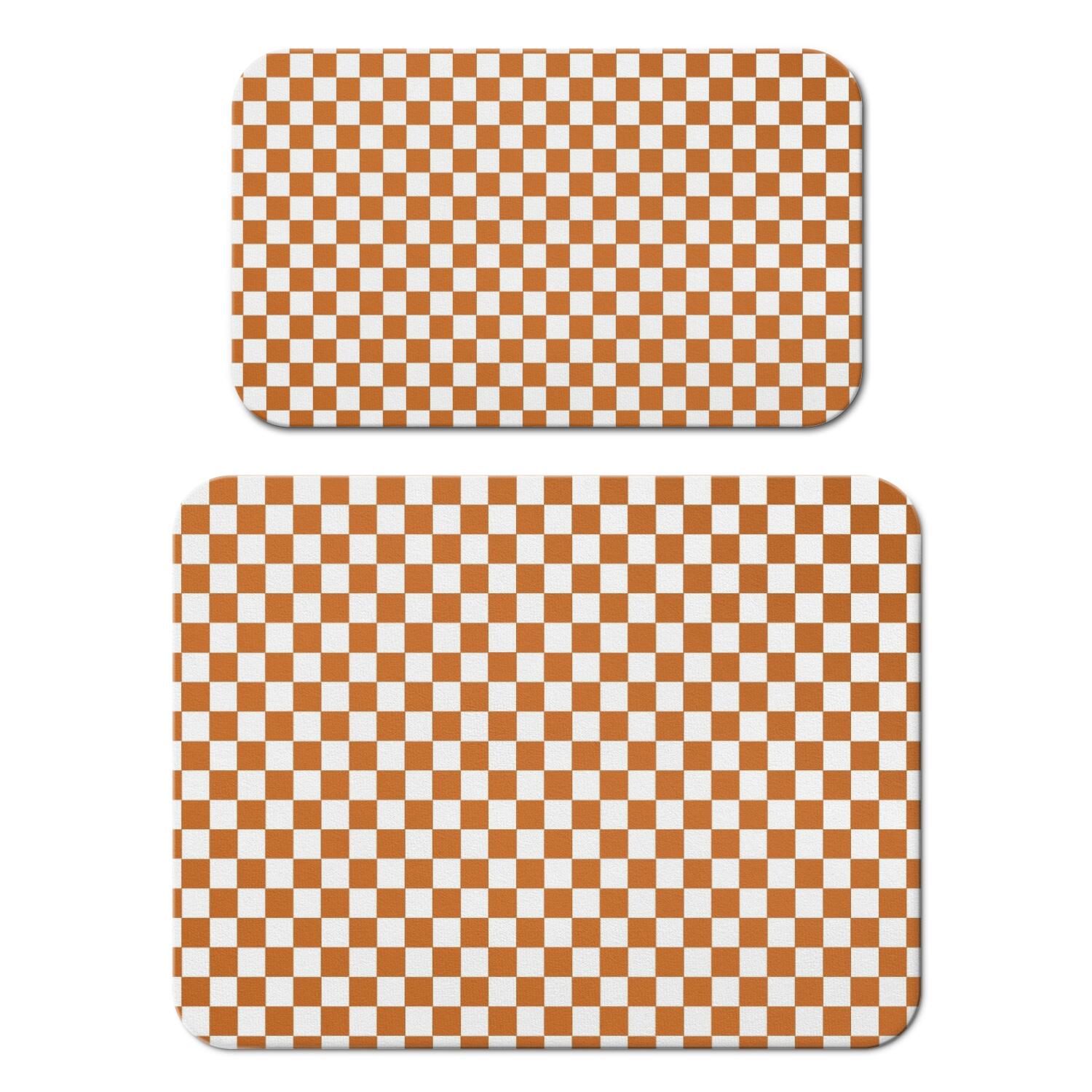 2pcs Vintage Checkered Coffee Maker Mats 4-Layer Construction for Heat ...
