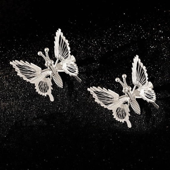 2pcs of Vintage Retro 3D Butterfly Hair Clips, Featuring an Outstanding ...