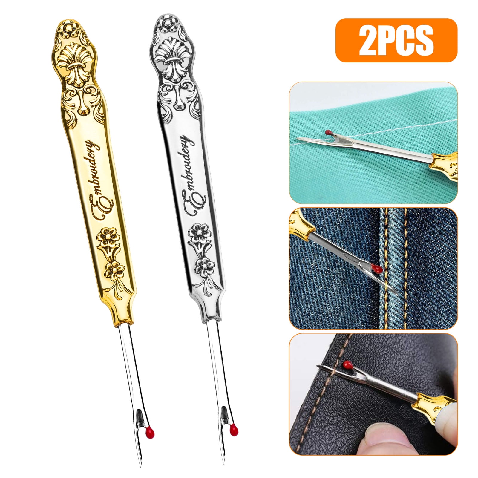 2pcs Vintage Stitch Unpicker, TSV Quickly Stitch Ripper Thread Cutter ...