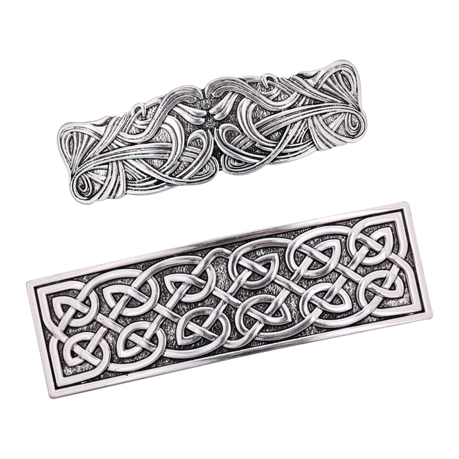 2pcs Vintage Style Large Hair Metal Barrette - Walmart.com