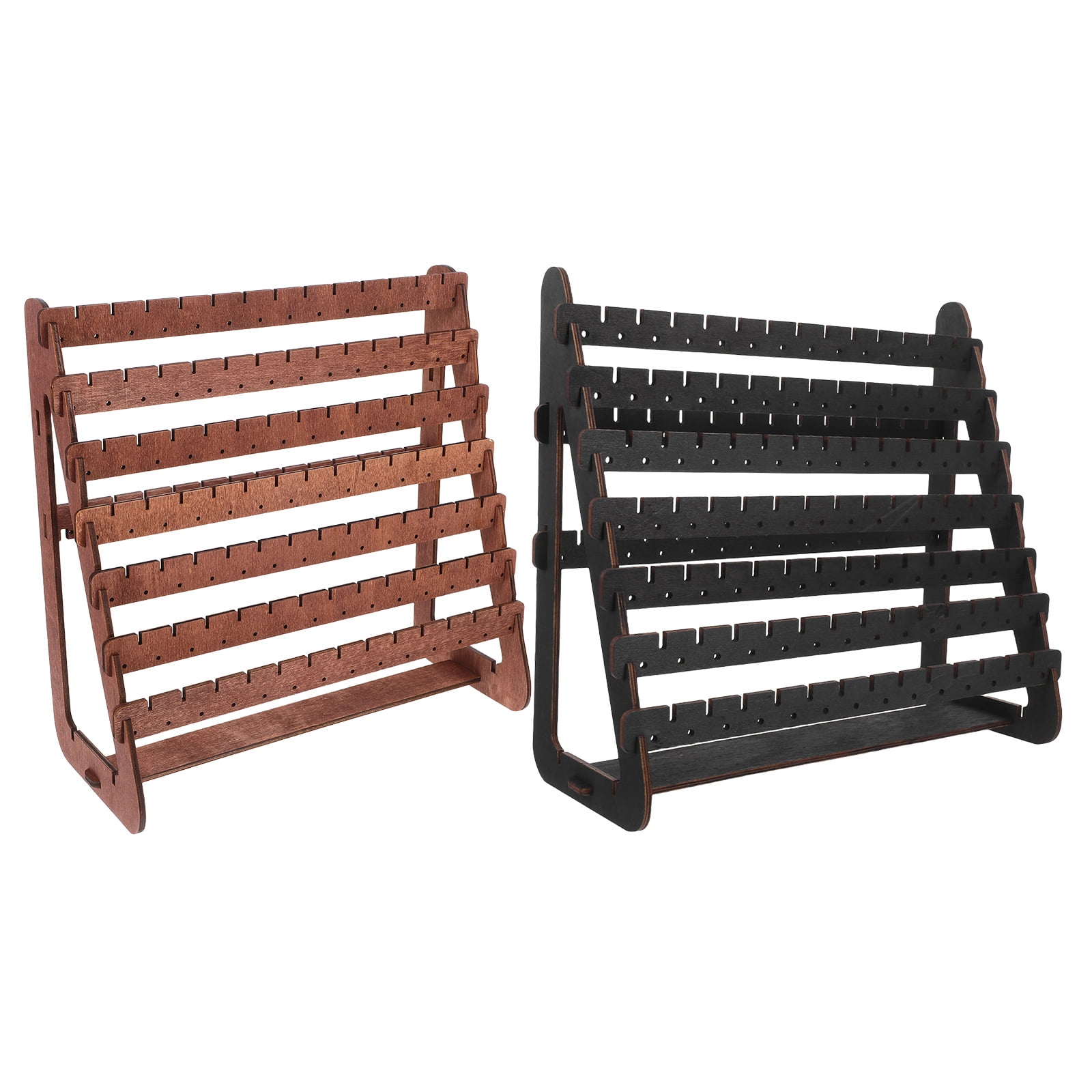 DEEPCRAFF 2Pcs Assorted Color Wood Earring Display Stand Rack with ...