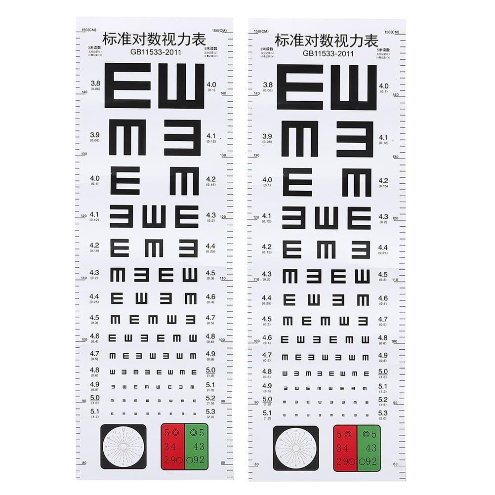 2pcs Visual Testing Charts Visual Test Wall Chart Eye Chart Wall ...