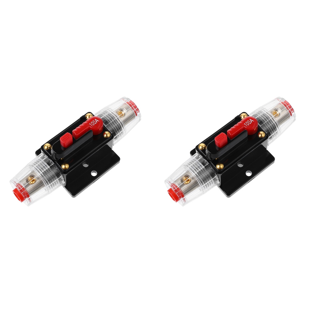2pcs WINOMO 100A Auto Car Stereo Fuse Holders Inline Reset Fuse ...