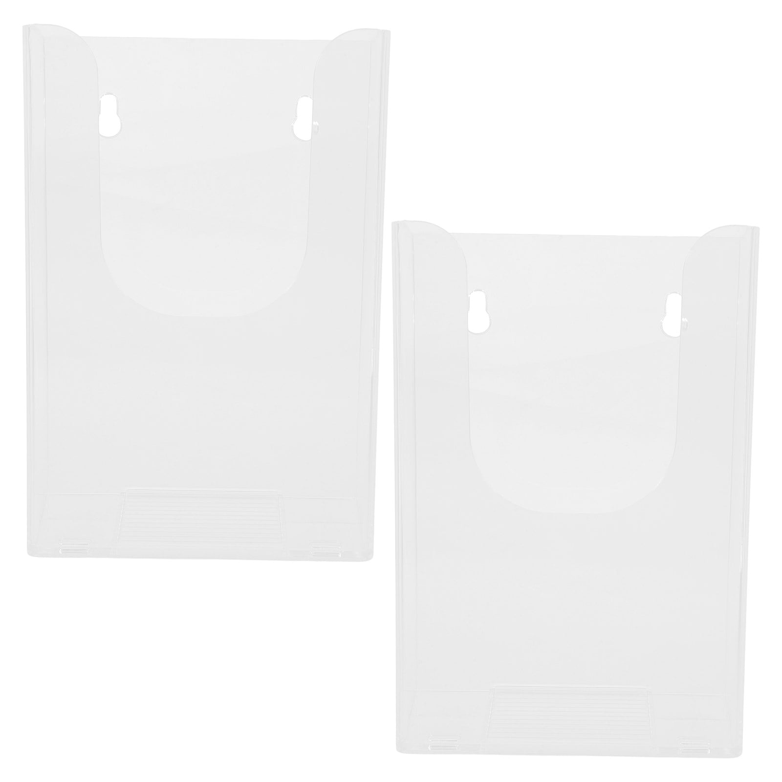 Worgeous 2pcs Clear Acrylic Wall Mount Brochure Holder Clear Display ...