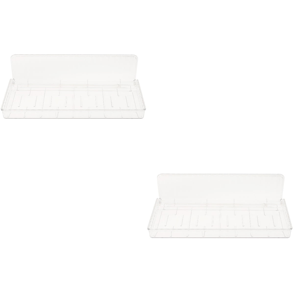 2pcs Wall Mount Organizer Clear Wall Shelf Cosmetic Storage Shelf ...