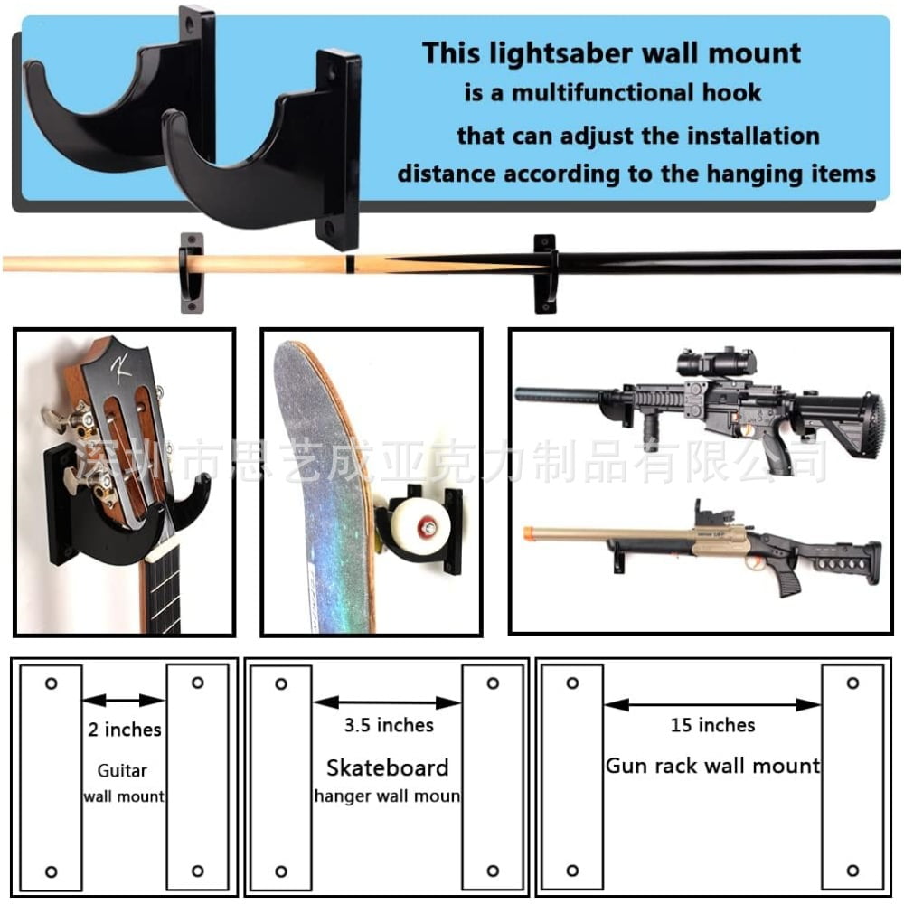 2pcs Wall Mount Stands Guitar Display Rack Sword Storage Racks ...