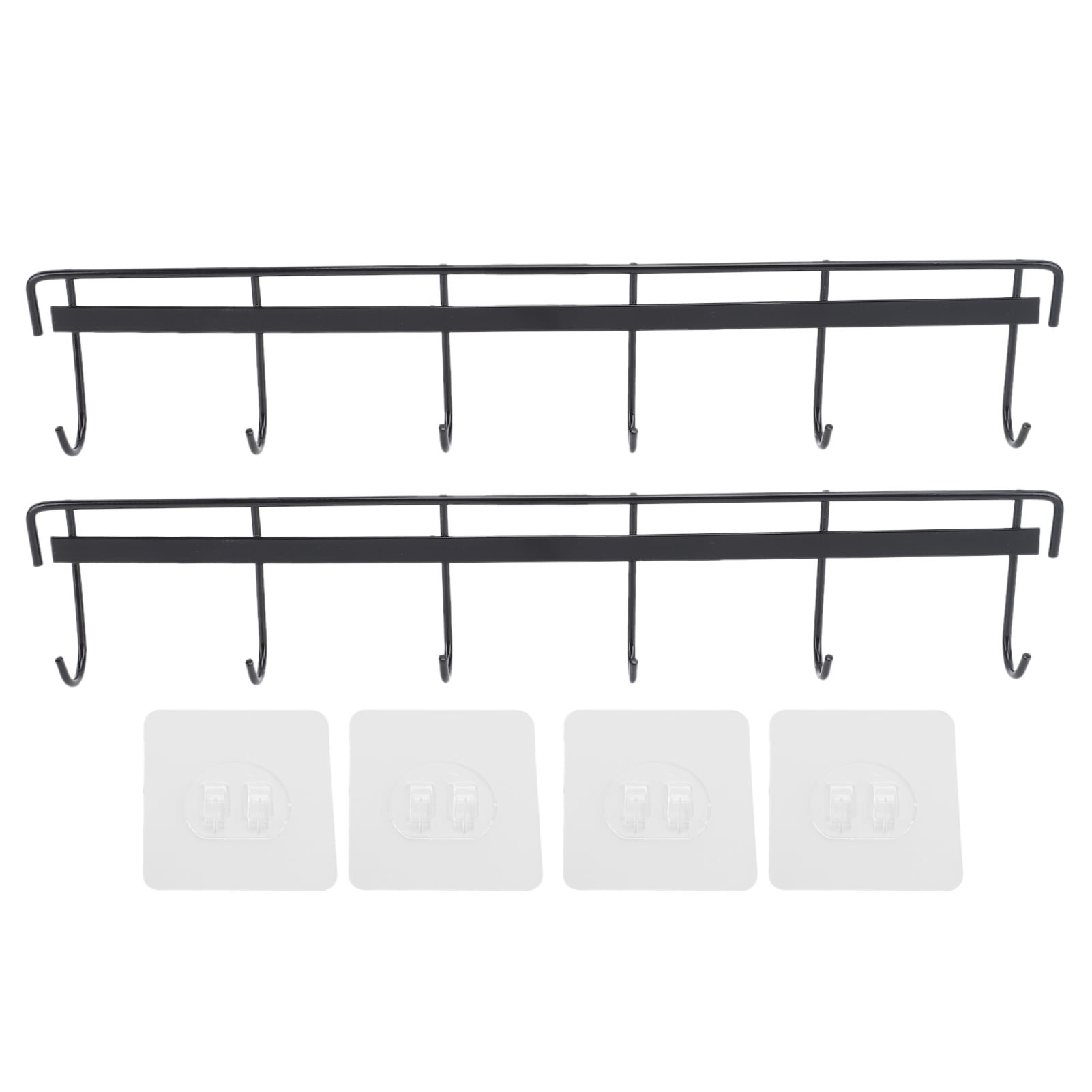 2pcs Wall Mounted Coat Rack Stainless Steel Wall Hanging Coat Hook Rail ...