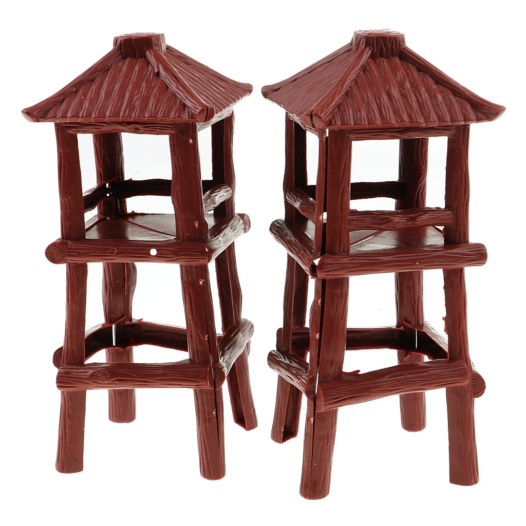 2pcs Watchtower Toy Accessories Kits Toys Mini Figure Scene Series ...