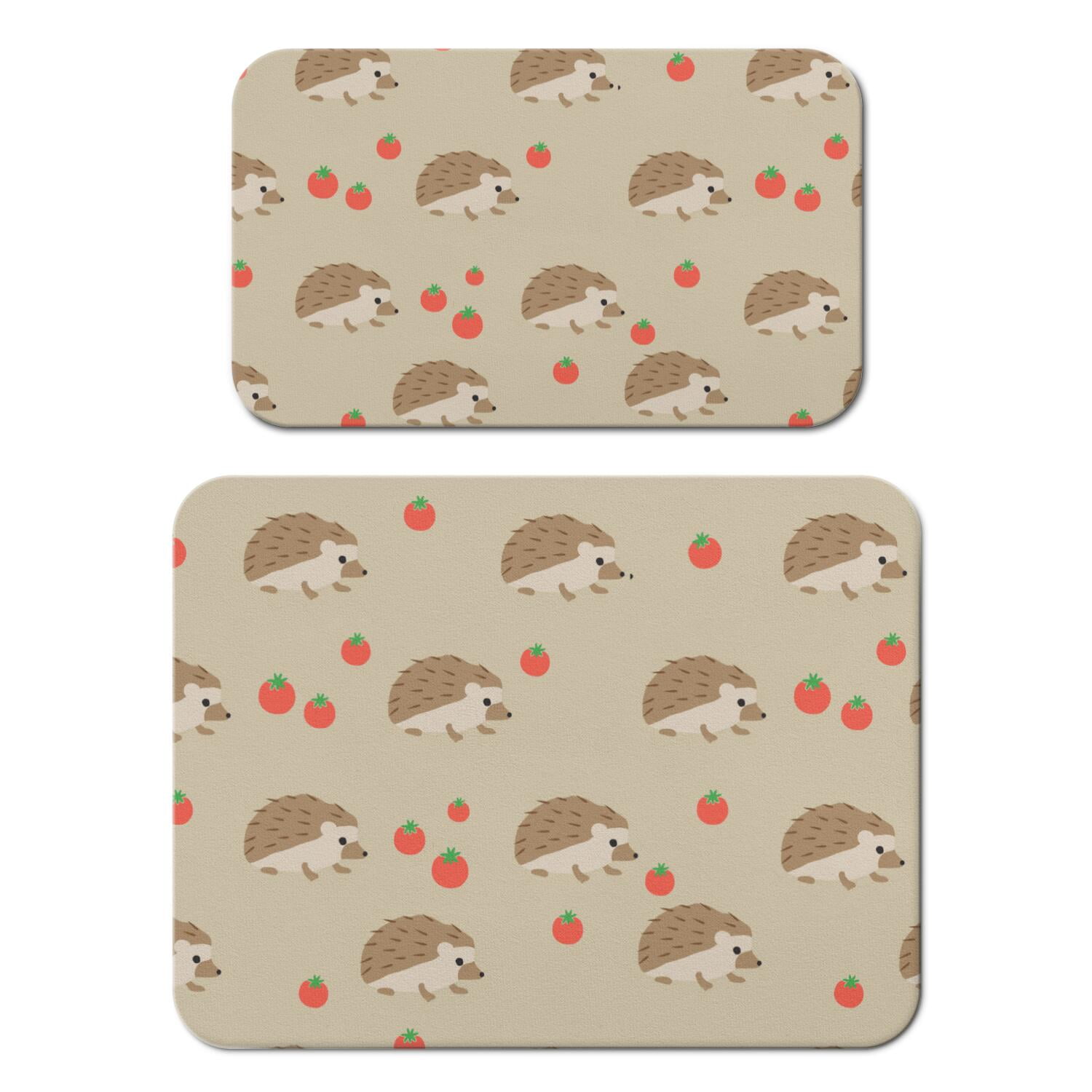 2pcs Watercolor Hedgehog Coffee Mat - Playful Hedgehog & Magical Night ...