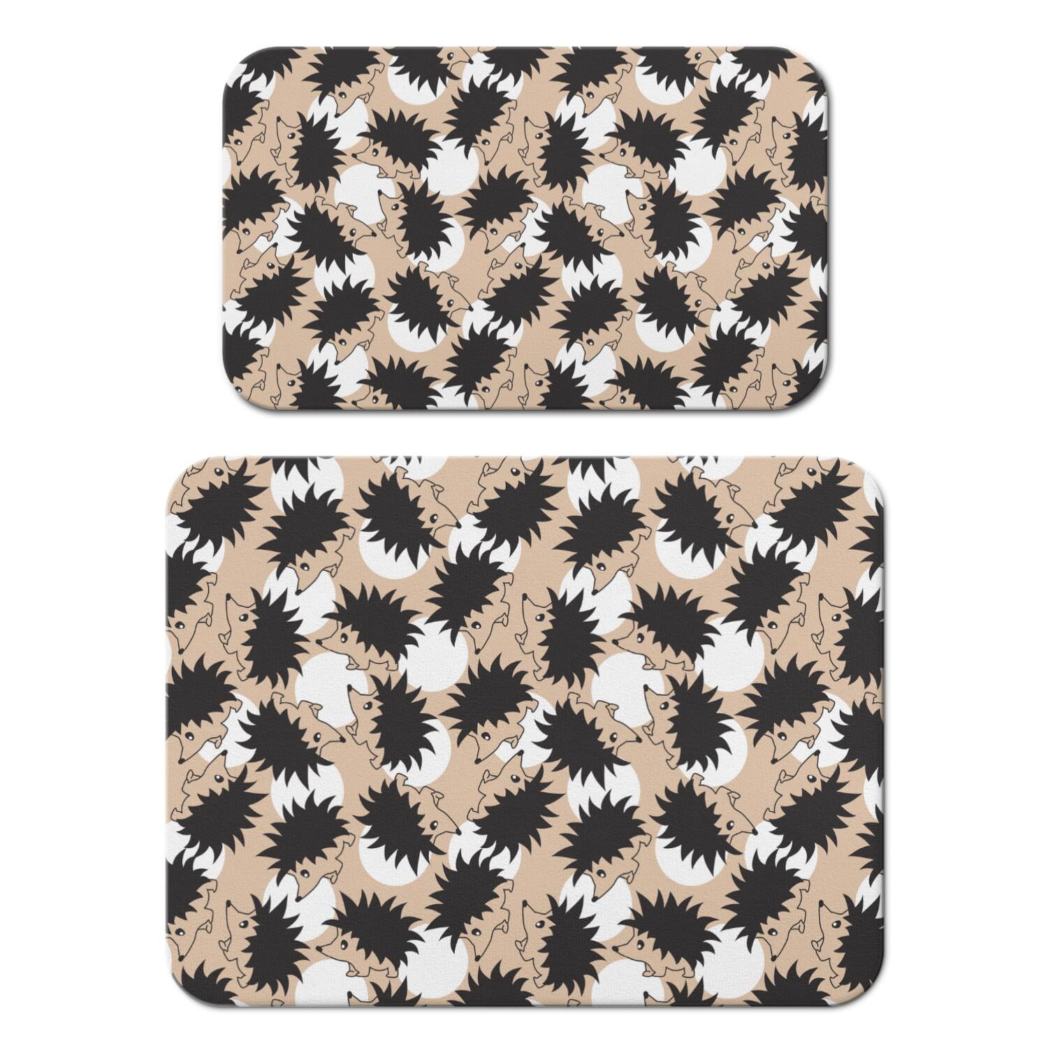 2pcs Watercolor Hedgehog Coffee Mat - Playful Hedgehog & Magical Night ...