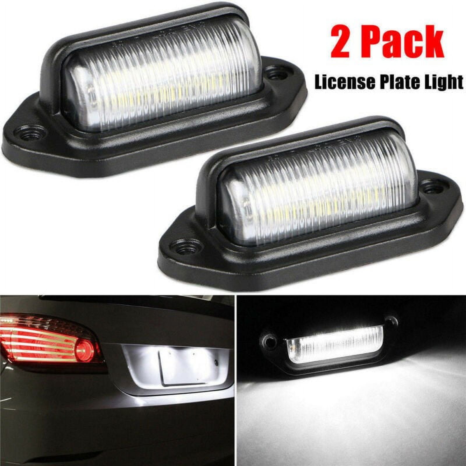 2pcs Waterproof Car 6-LED 12V IP65 6000k License Plate Light Car Boat ...