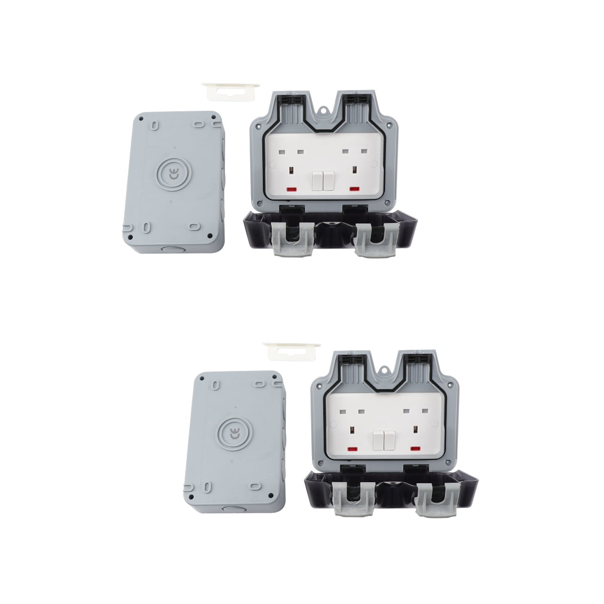 2pcs Waterproof Outdoor Power Socket Electrical Weather Resistant 2 ...