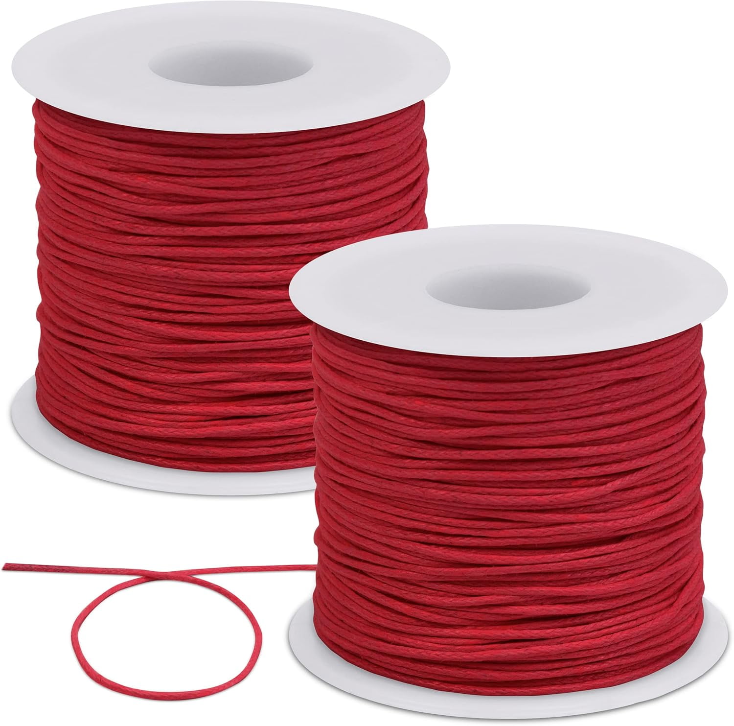 2pcs Waxed Cotton Cord 1mm x 76 Yards, Wax String for Bracelet Making ...