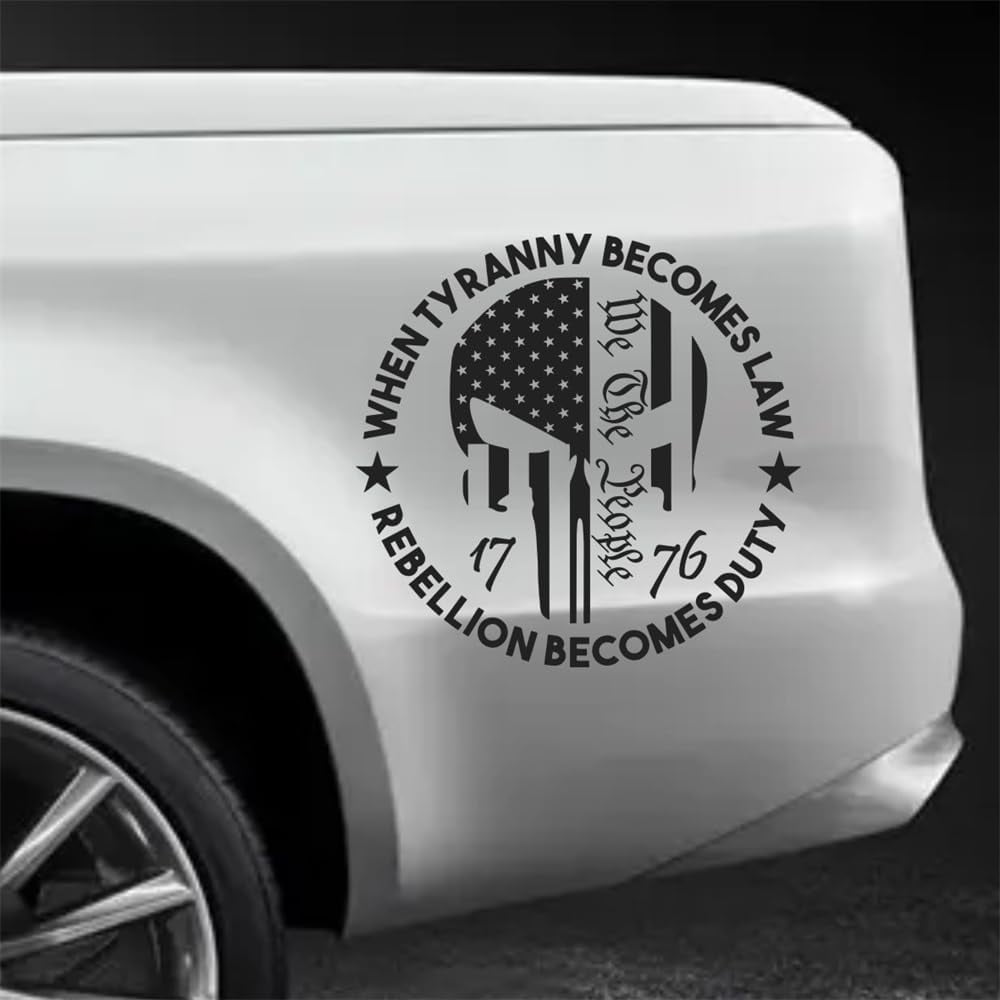 2pcs We The People Sticker Decals 1776 Distressed American USA Flag ...