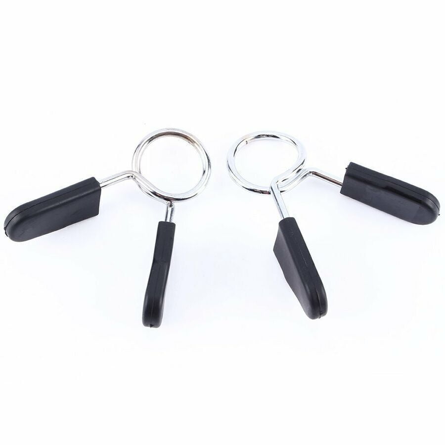 2pcs Weight Bars Spring Collar Clips Dumbbell Barbell Clamp Bar Gym ...