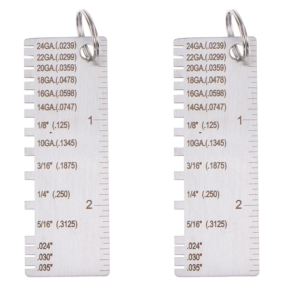 2pcs Weld Inspection Gauge Thickness Sheet Metal Gauge Measuring Tools ...