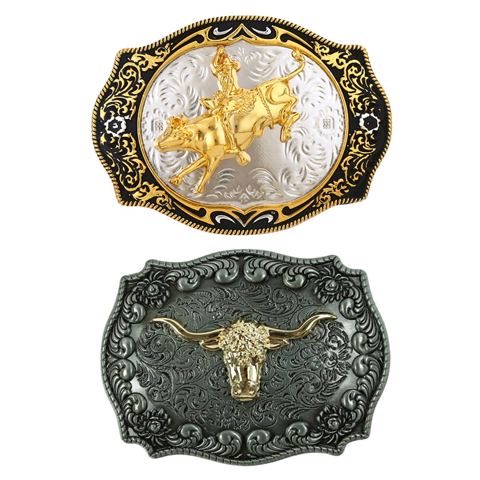 2pcs Western-style Buckle Unisex Waist Belt Metal Buckle Household ...