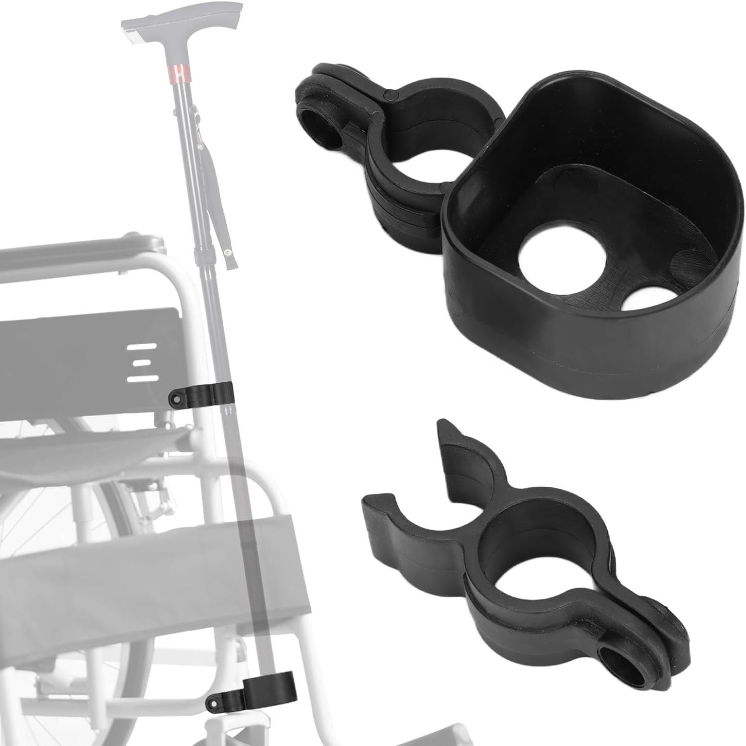 2pcs Wheelchair Walking Stick Rack, Practical Cane Holder Crutch Holder ...