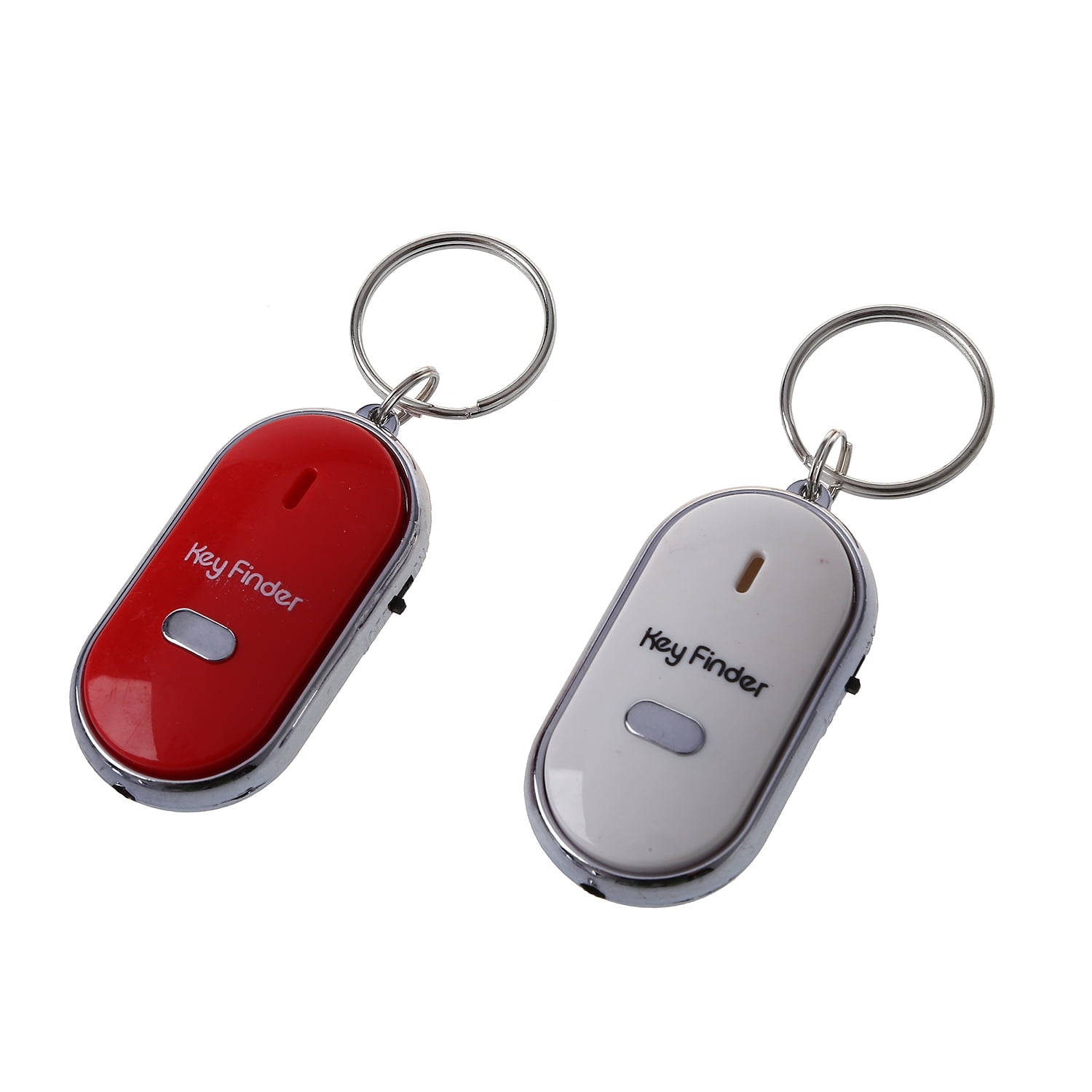 2pcs Whistle Lost Key Finder Flashing Beeping Locator Remote Keychain ...