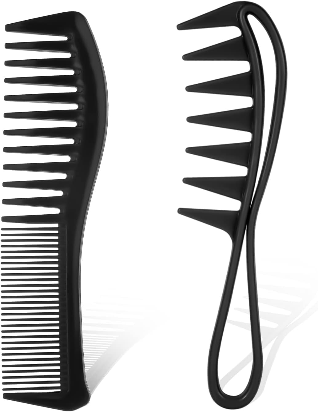 2pcs Wide Tooth Comb, Shark Teeth Comb Wide Tooth Curl Comb Large Tooth ...