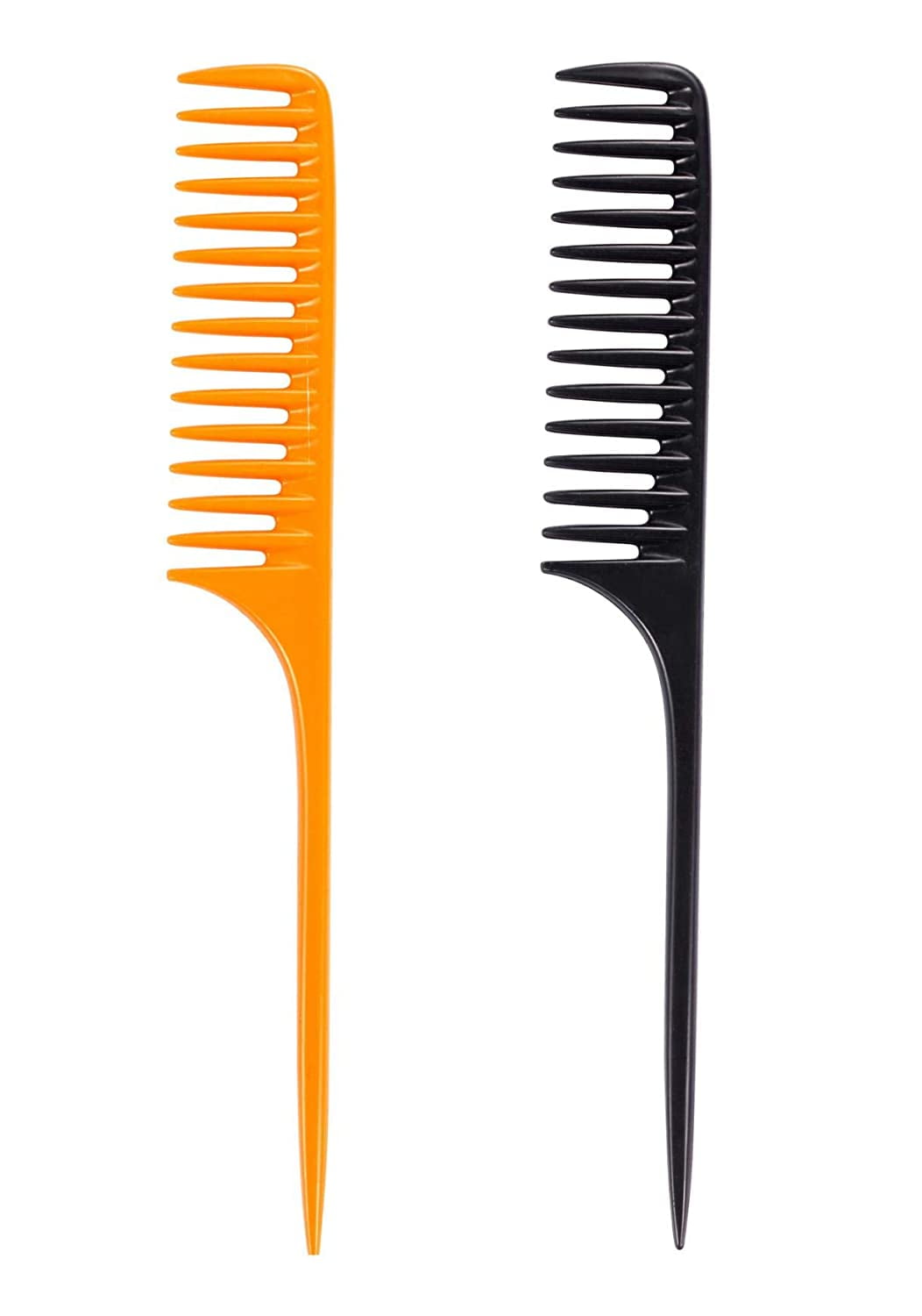 2pcs Wide Tooth Tail Comb for Curly Hair Styling Detangle Hair Combs ...