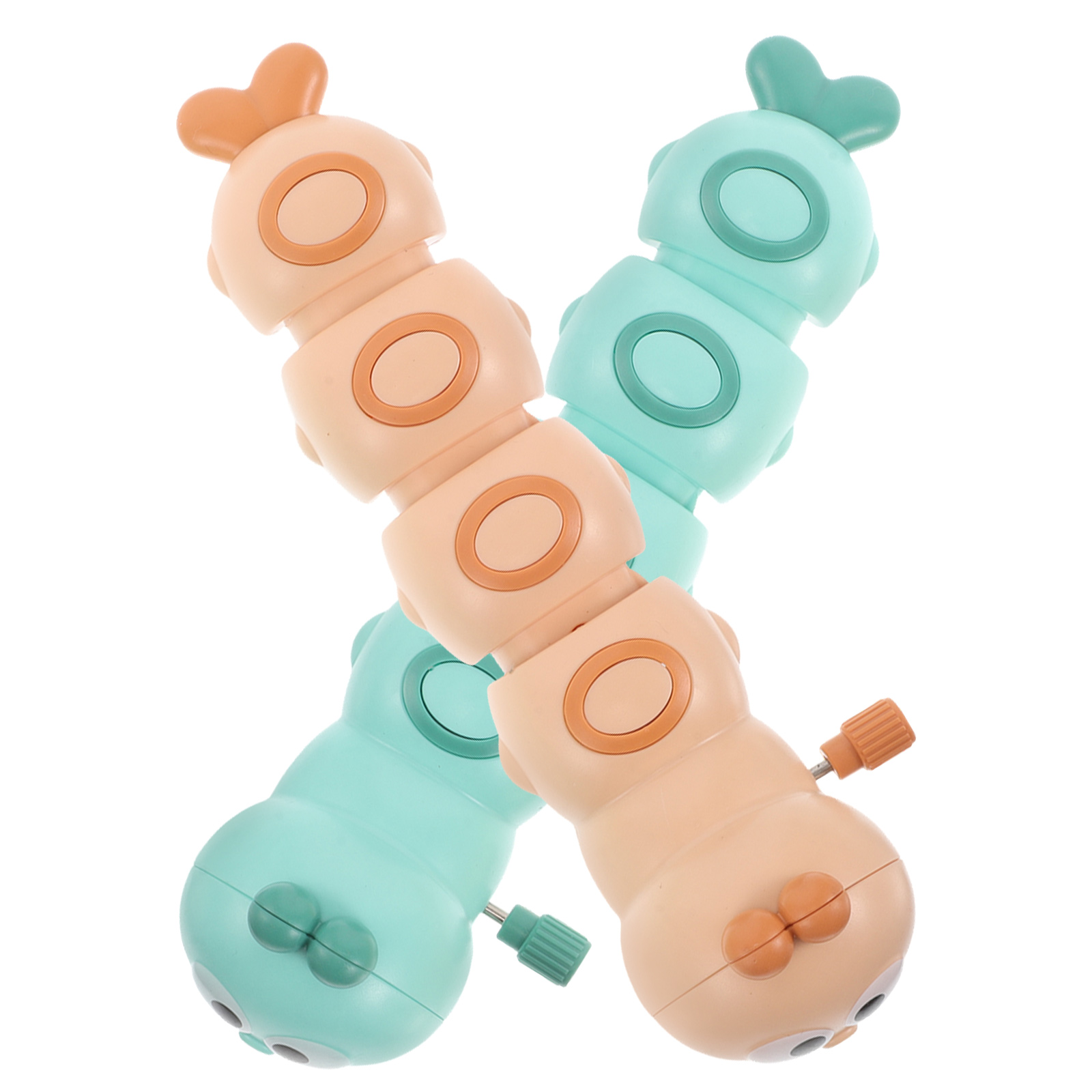 2pcs Wind Up Caterpillar Toys Flipping Walking Jumping Clockwork Toys ...