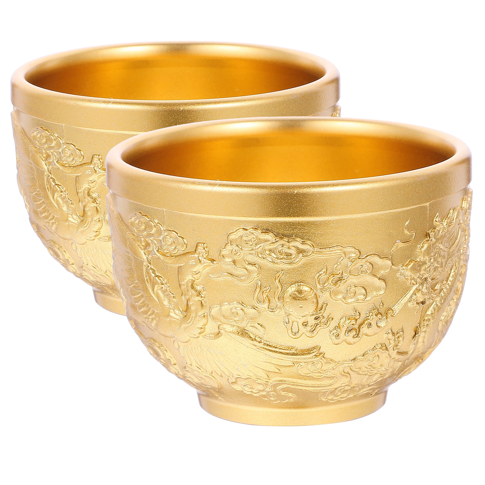 HEMOTON Golden Copper Teacup with Design for Home Use Elegant and Easy ...