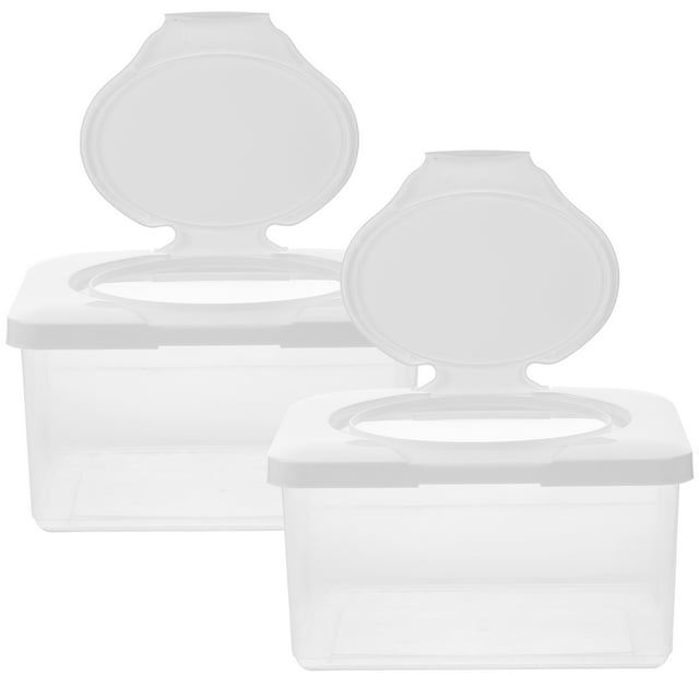 2pcs Wipe Dispenser Reusable Wet Wipe Container Nursery Baby Wipe ...