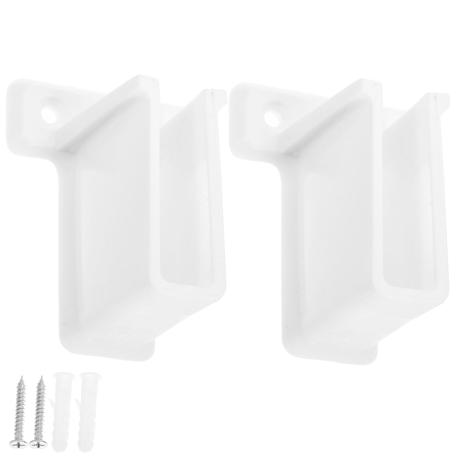 2pcs Wire Shelf End Brackets Closet Rod Holders With Screws Heavy Duty ...