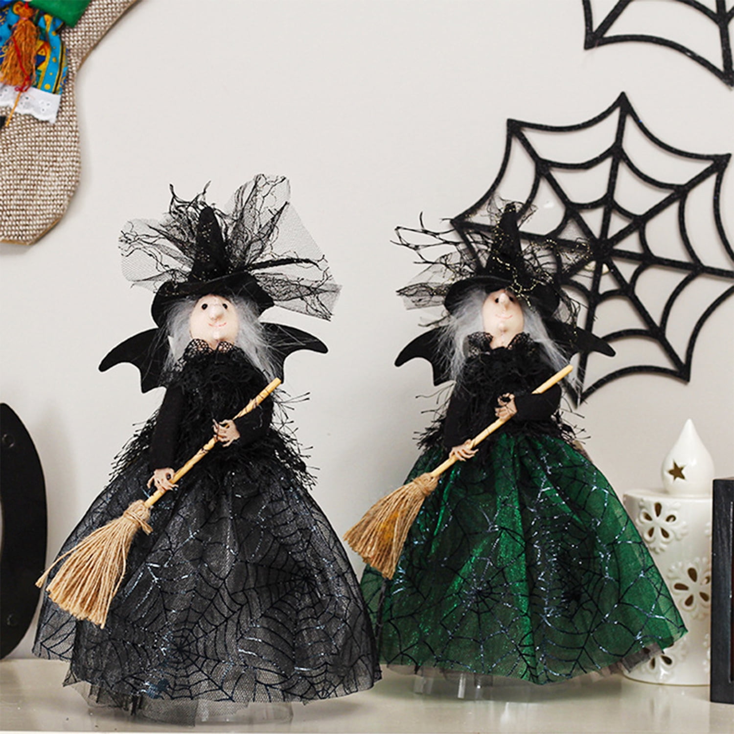 2pcs Halloween Witch Plush Doll Toys, Decorative Ornaments for Desktop ...