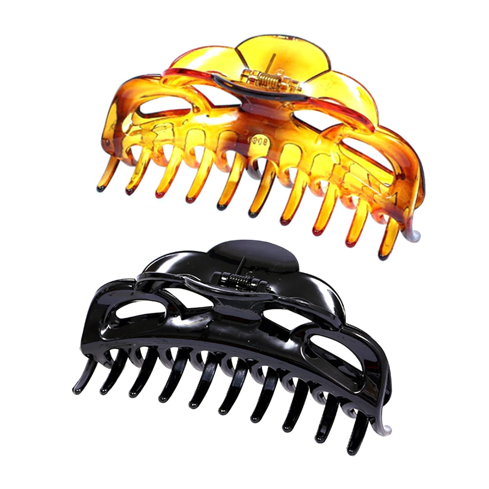 MLINS 2pcs Women Classic Hair Claw Clips Large Plastic Hair Clamp ...