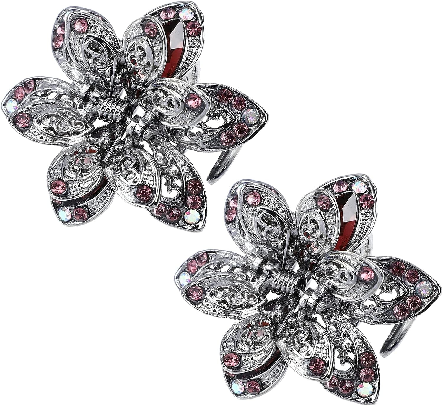 2pcs Women, Non- Claw Claws, Metal Clip Slip Clamps Hair Nonslip Use ...