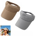 2pcs Women's High Ponytail Sun Visor Hat,Ponytail Sun Visor,Women's UV ...