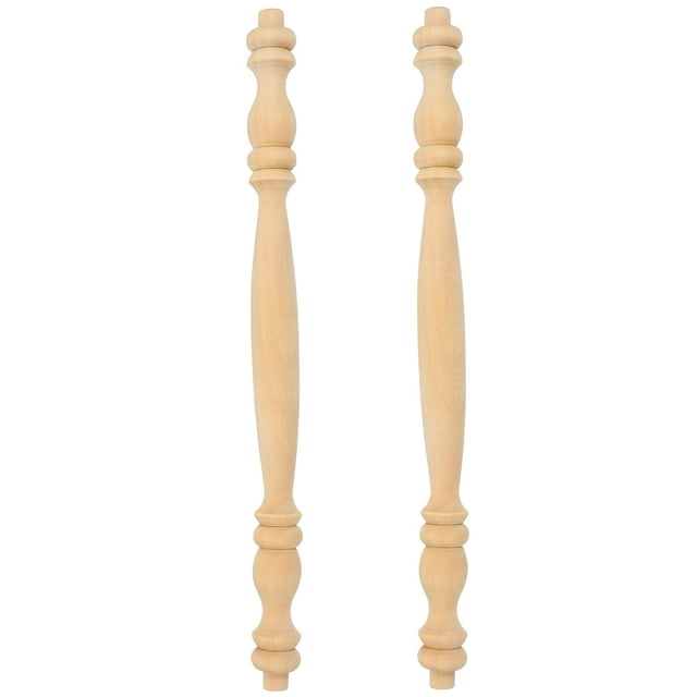2pcs Wood Balusters For Staircase Interior Decorative Wood Spindles For ...