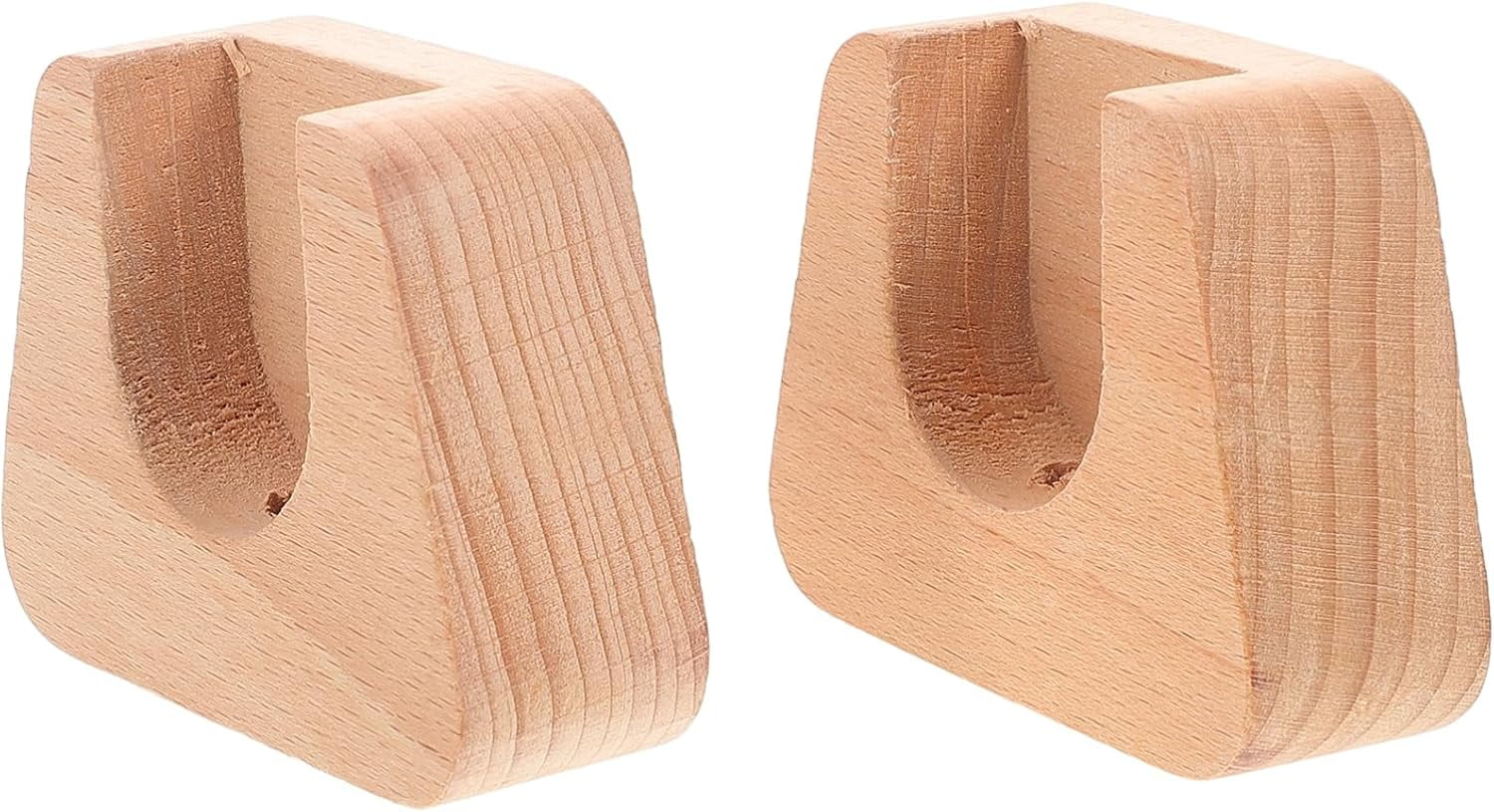 2pcs Wood Curtain Rod Brackets Closet Rod Support Single Curtain Rod ...