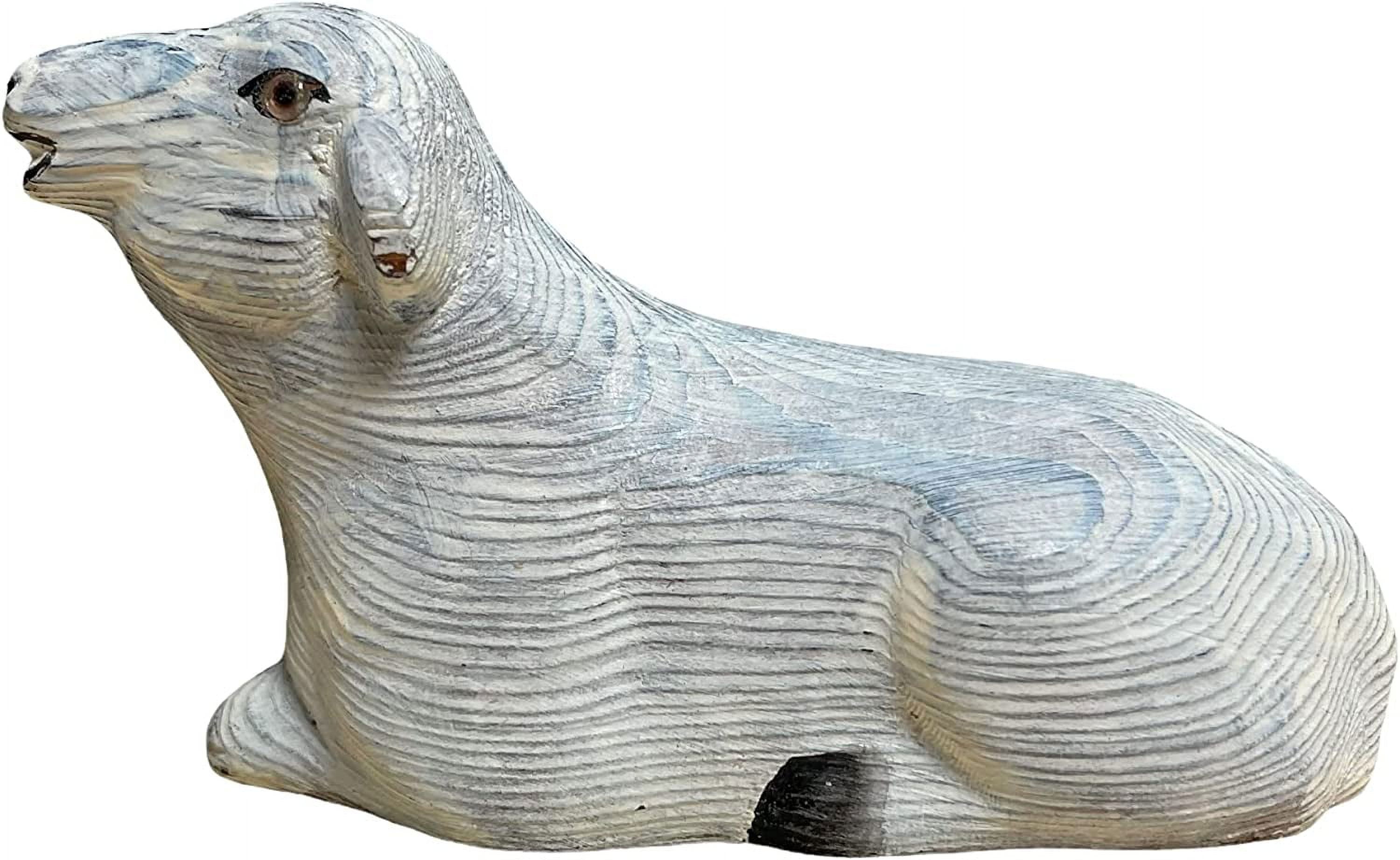 2pcs Wood Sculpture Home Wood Statue Wood Figurines Room Hand Carved ...