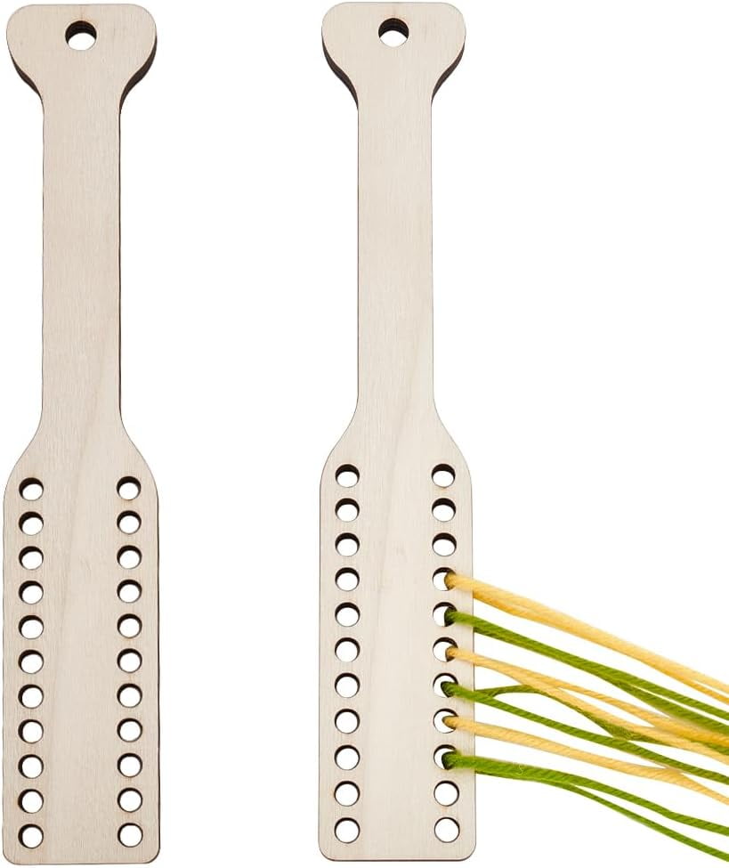 2pcs Wood Weaving Sticks 9.1x1.6 Inch Wooden Weaving Shuttle Wood Color ...